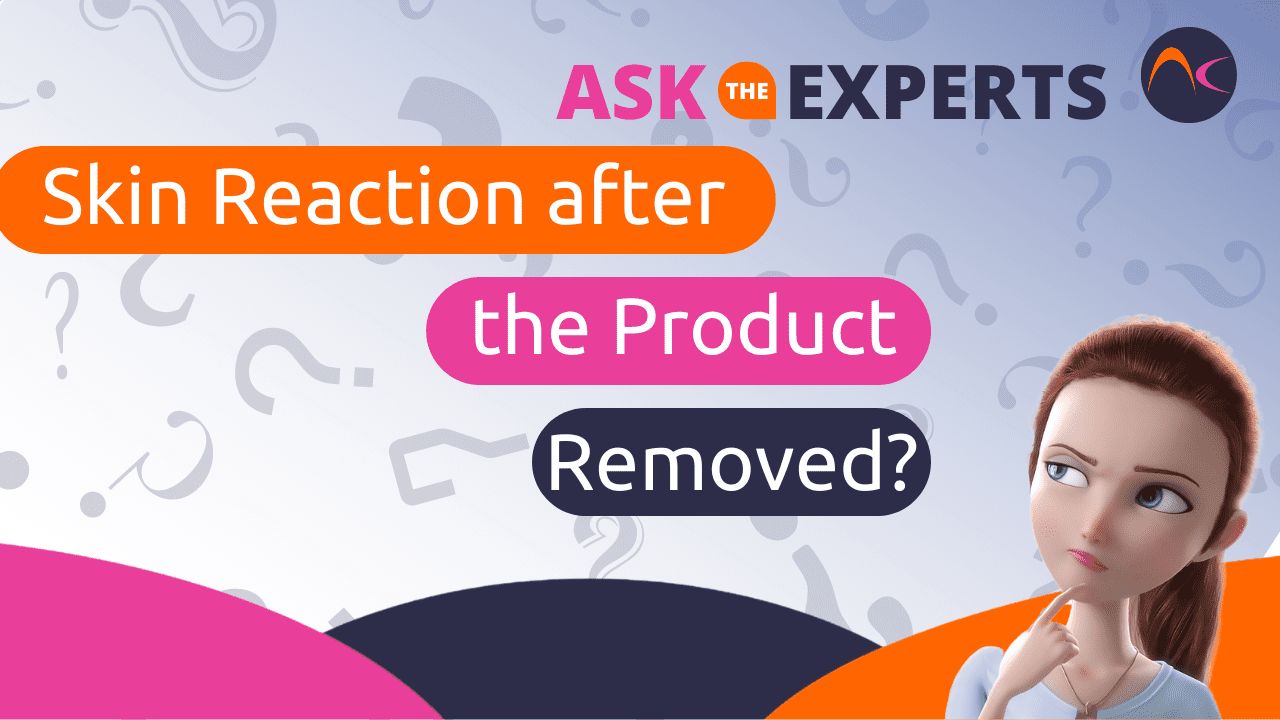 What causes the skin reaction after the nail product is removed ...